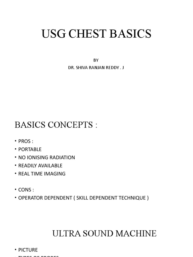 USG Chest Basics Under 40 Characters | PDF | Lung | Medical Ultrasound