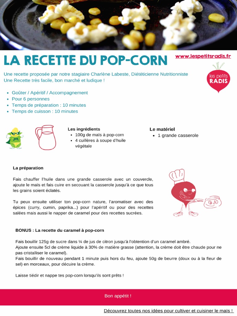 Recette Pop Corn | PDF