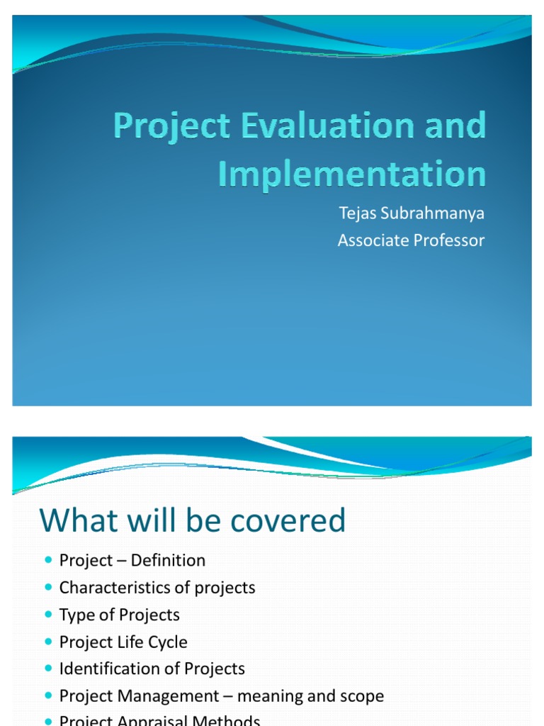 Project Evaluation Implementation | PDF | Project Management | Sampling ...