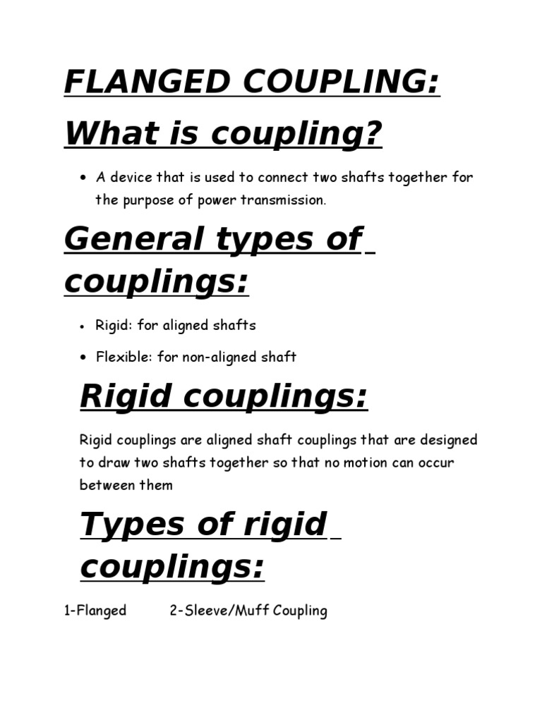 Flanged Coupling Design and Calculations | PDF | Applied And ...