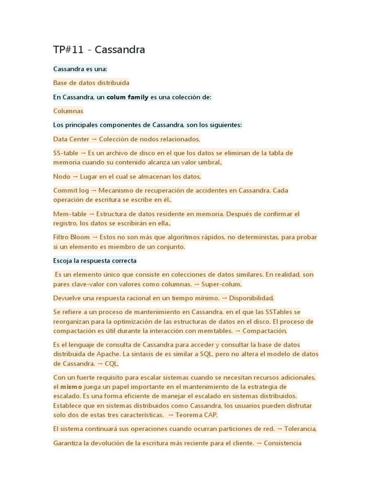 Tp#11 - Cassandra | PDF | Bases de datos | SQL