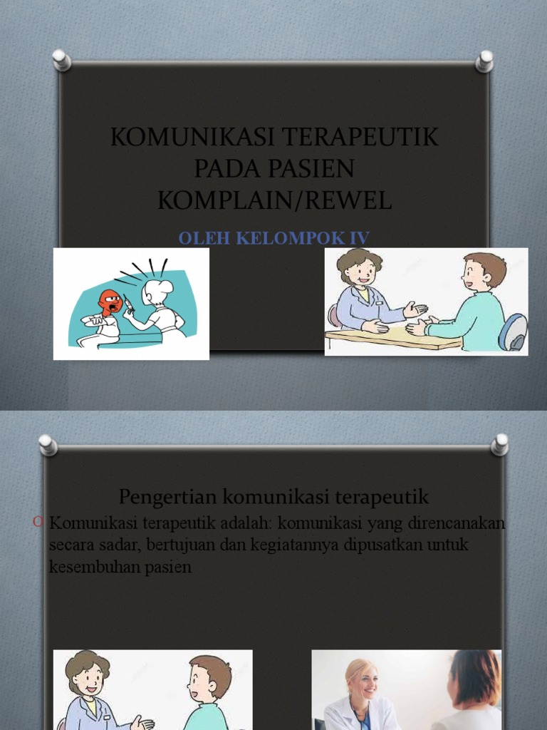 Komunikasi Teraupeutik Pasien Komplain | PDF