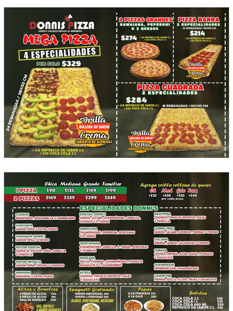 Menu Donnis Diciembre 2022 | PDF