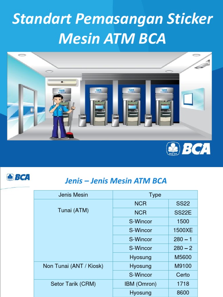Standar Pemasangan Sticker Mesin ATM BCA 2021 | PDF | Banking | Banks