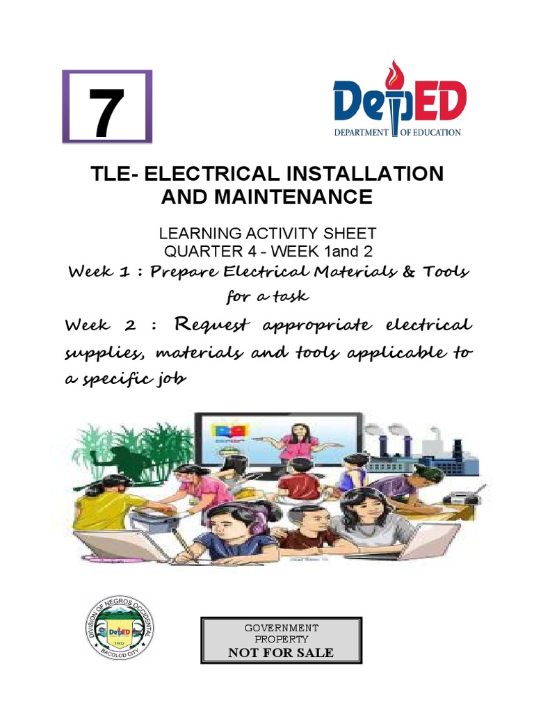Tle-Electrical Installation and Maintenance: Learning Activity Sheet ...