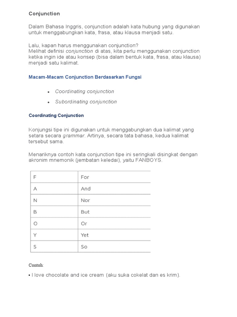 Materi Conjunction (Perbaikan Nilai Aliya Raihana) | PDF | Seni & Disiplin Bahasa