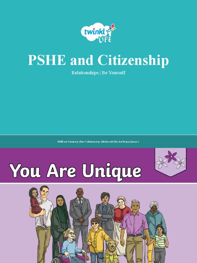 Y5 Be Yourself PSHE Lesson PowerPoint | PDF | Thought | Psychology