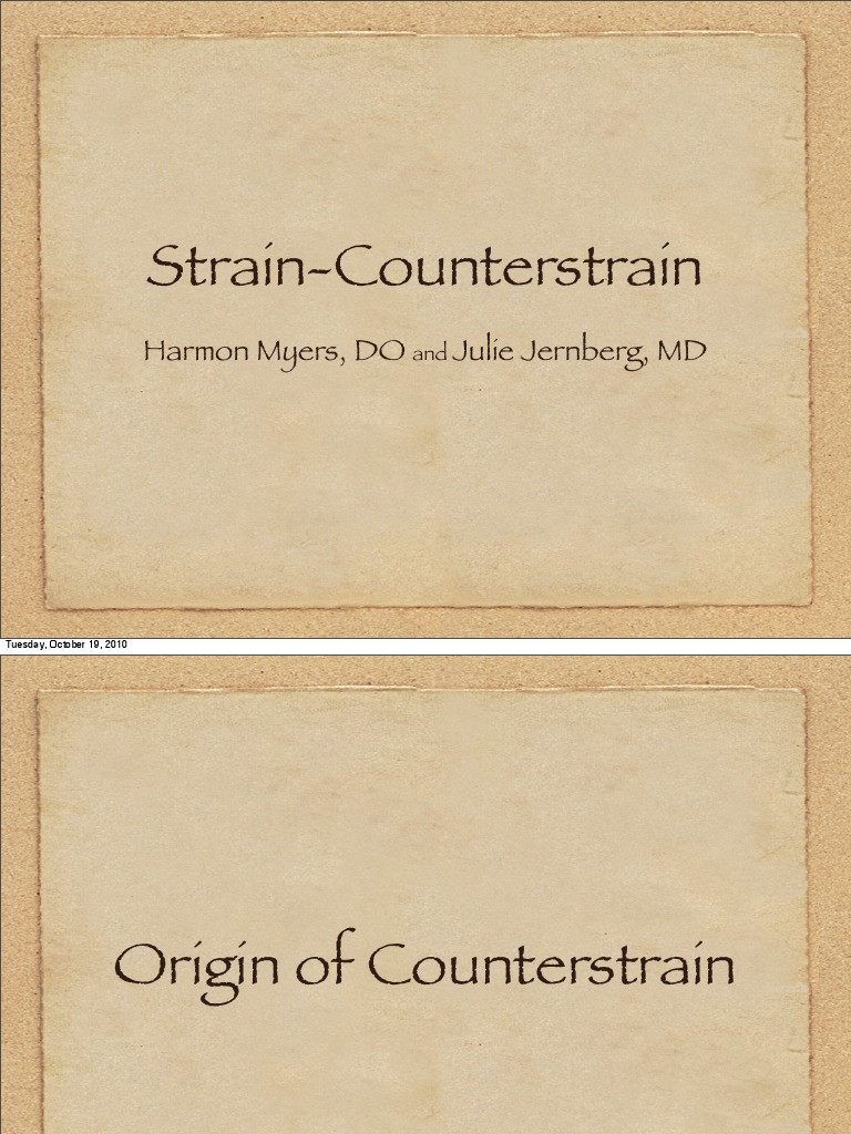 Counterstrain FINAL Print | PDF | Human Leg | Anatomical Terms Of Motion