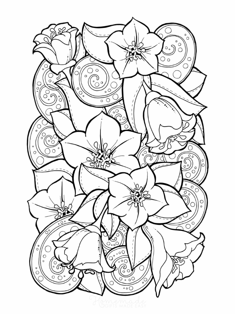 Flower Coloring Pages Doodle To Color 2 | PDF