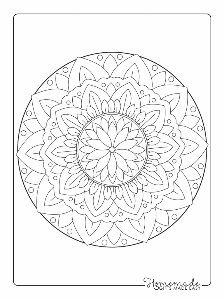 Flower Coloring Pages Intricate Mandala | PDF