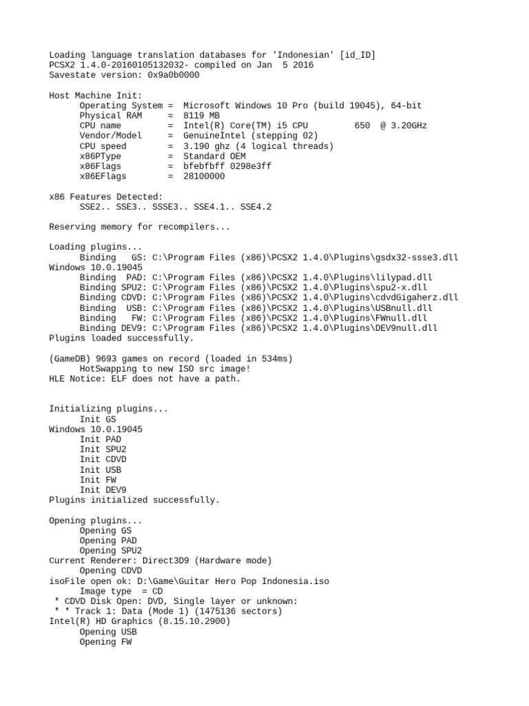 Emu Log | PDF | Booting | Bios