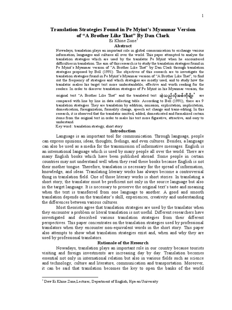 Translation Strategies | PDF | Translations | Communication