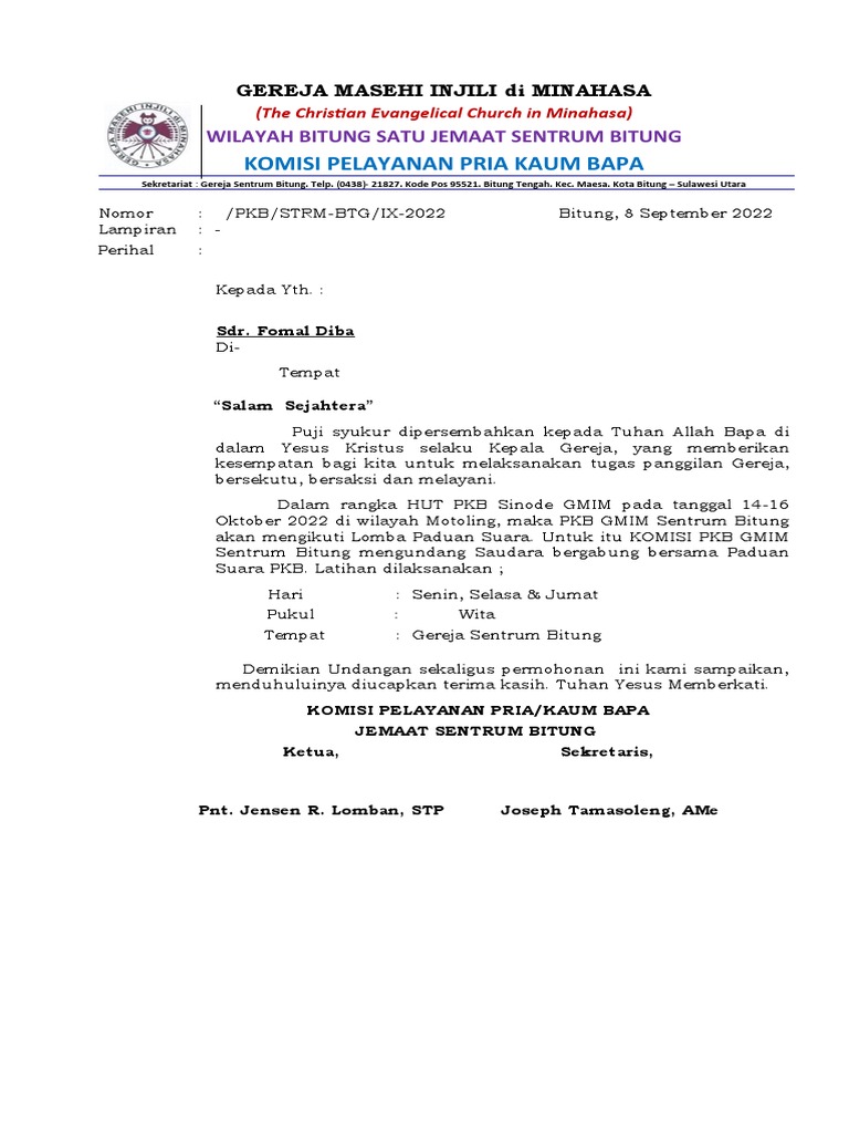 Undangan Latihan PS PKB | PDF