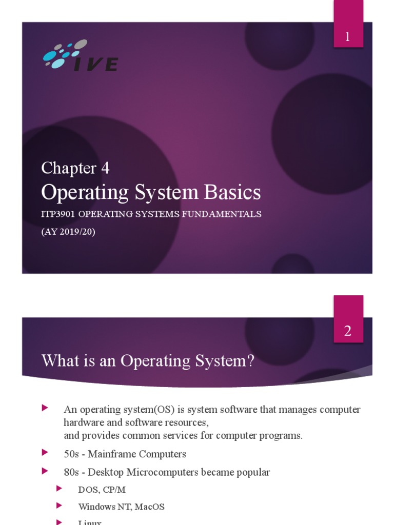 OS Fundamentals: Chapter 4 Basics | PDF | Operating System | Graphical User Interfaces