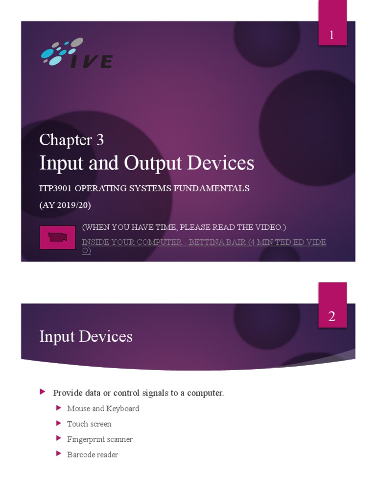 Ch3 IO Devices | PDF | Printer (Computing) | Computer Keyboard