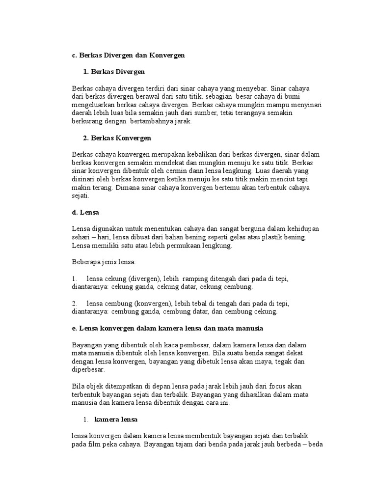 C. Berkas Divergen Dan Konvergen 1. Berkas Divergen | PDF
