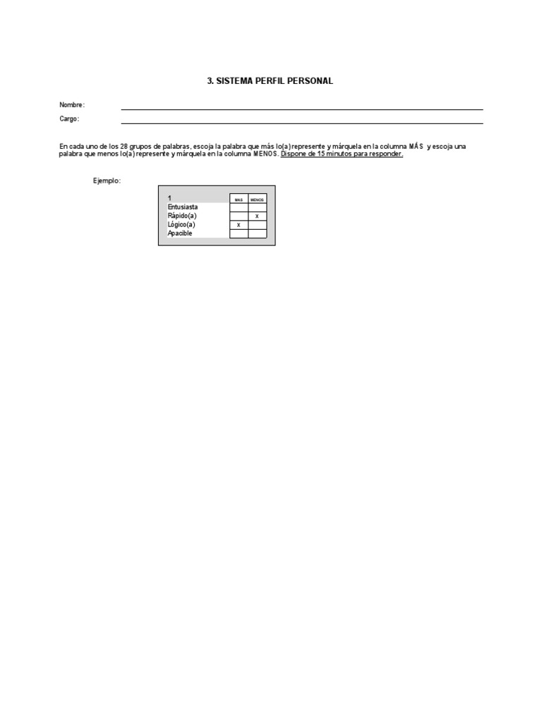 3a. Sistema Perfil Personal | PDF