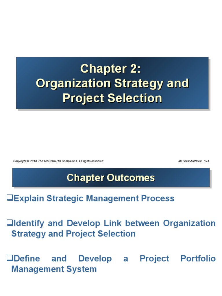 Chapter 2 - Organization Strategy & Project Selection | PDF | Strategic Management | Net Present ...