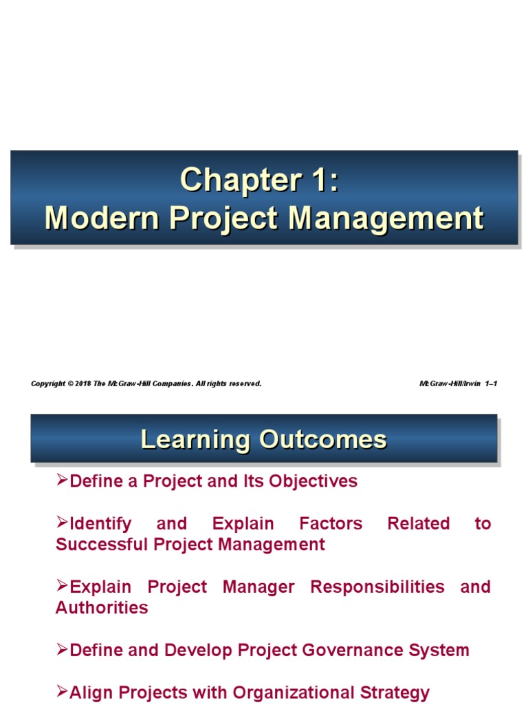 Chapter 1 - Modern Project Management | Download Free PDF | Project Management | Governance