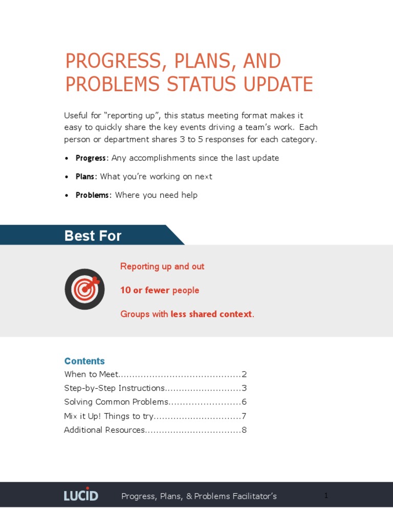010 ANEXO - Progress-Plans-Problems-Facilitators-Guide | PDF | Learning | Cognitive Science