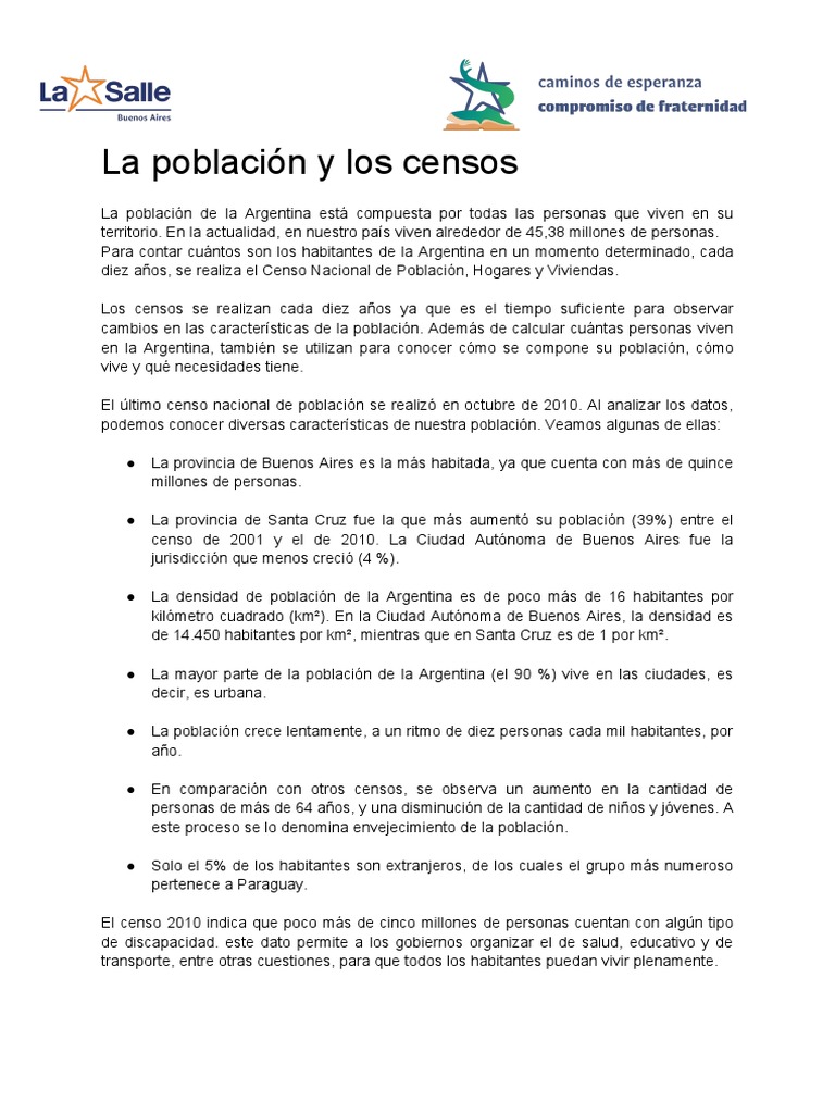 La Población y Los Censos | PDF | Cuestionario | Censo