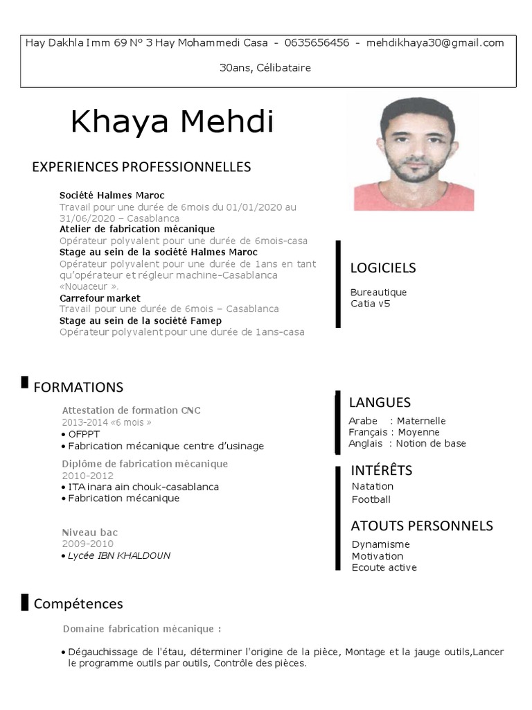 CV Mehdi | PDF