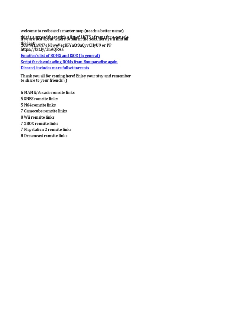 Redbeard - S Retro Master Map | PDF | Video Game Hardware | Product ...