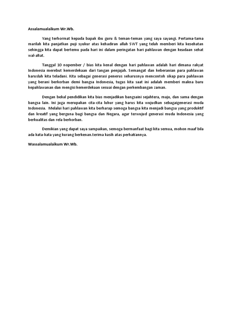 Contoh Teks Pidato | PDF