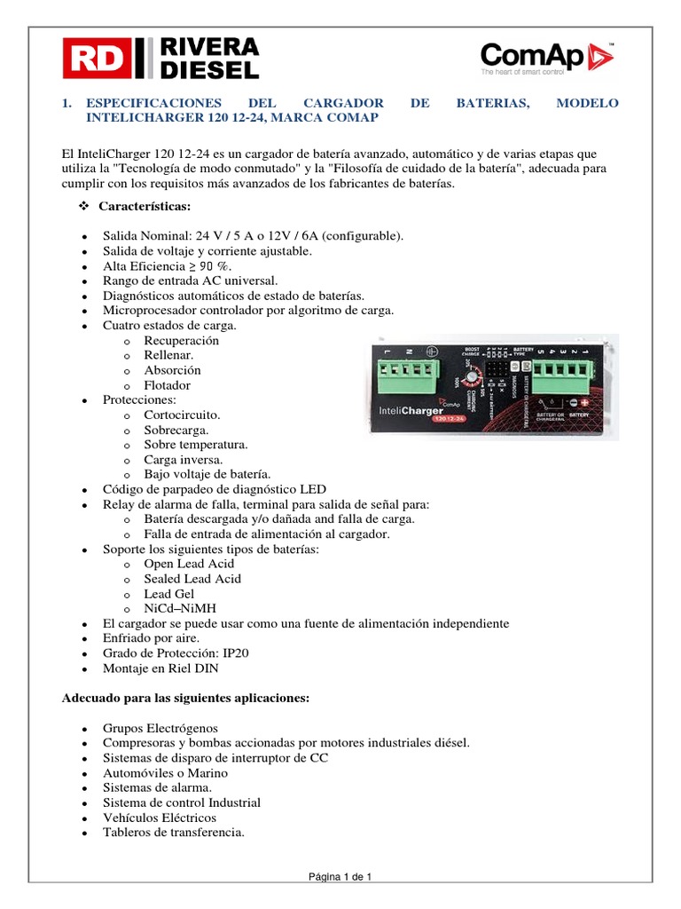 Intelicharger 120-12-24V | PDF