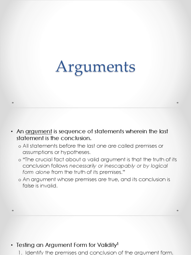 Arguments 3 | PDF | Argument | Logical Truth
