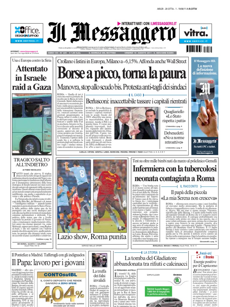 Il Messaggero 19.08.11 | PDF