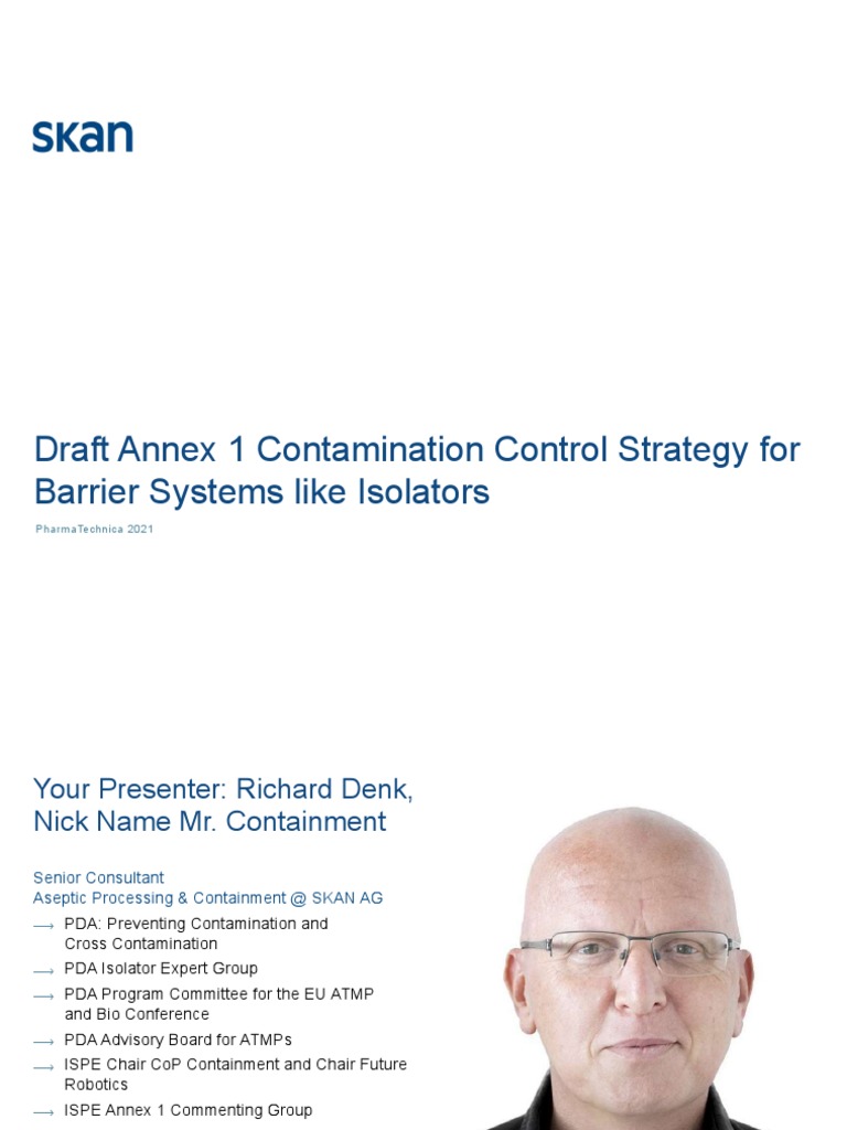 Draft Annex 1 Contamination Control Strategy For Barrier Systems Like ...