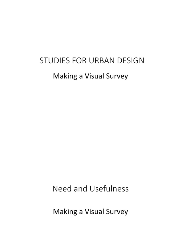Visual Survey in Urban Design Essentials | PDF | Landscape | Map
