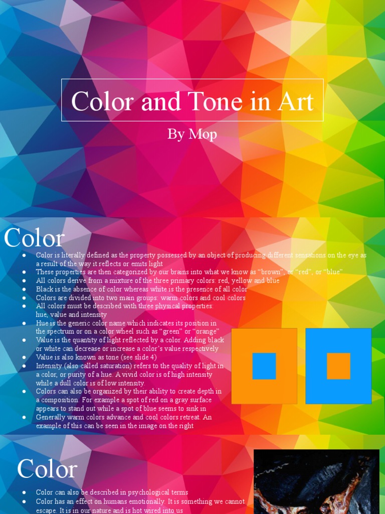 Mop - Color and Tone in Art | PDF | Color | Electromagnetic Spectrum