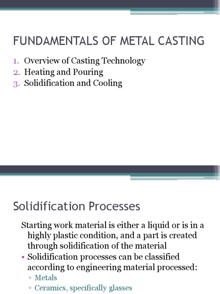 Casting Theory | PDF | Casting (Metalworking) | Foundry
