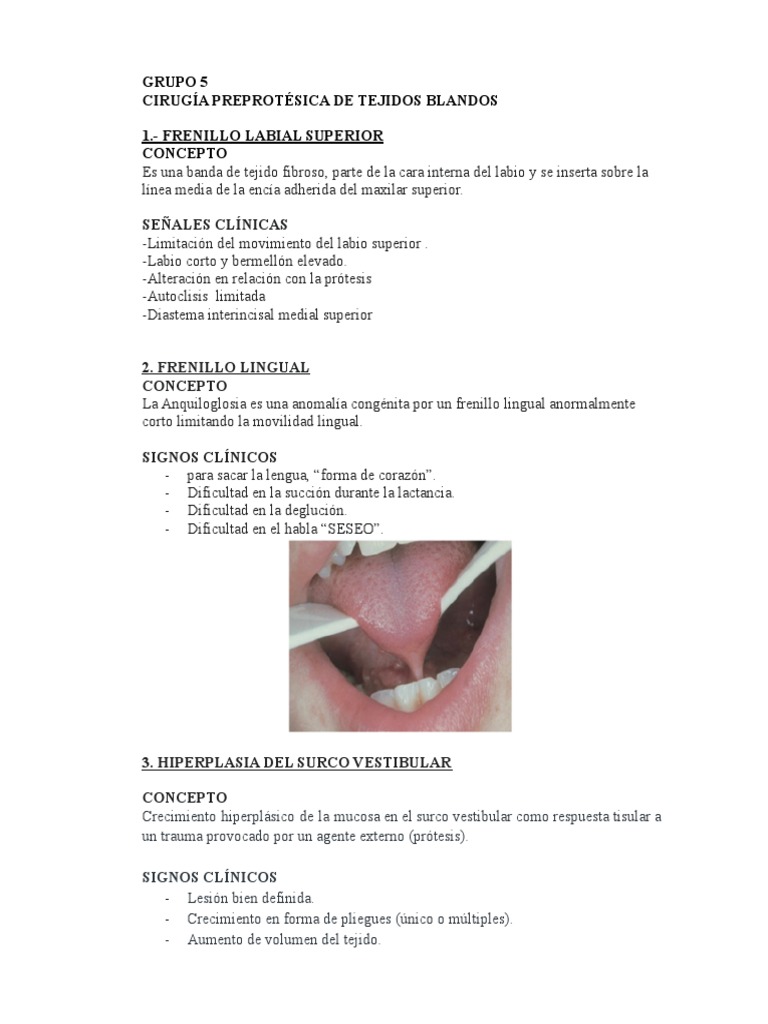 GRUPO 5 Cirugía Preprotésica Tejidos Blandos | PDF