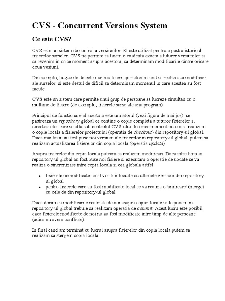 CVS - Concurrent Versions System | PDF CVS - Concurrent Versions System | PDF