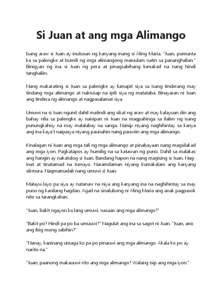 Si Juan at Ang Mga Alimango | PDF