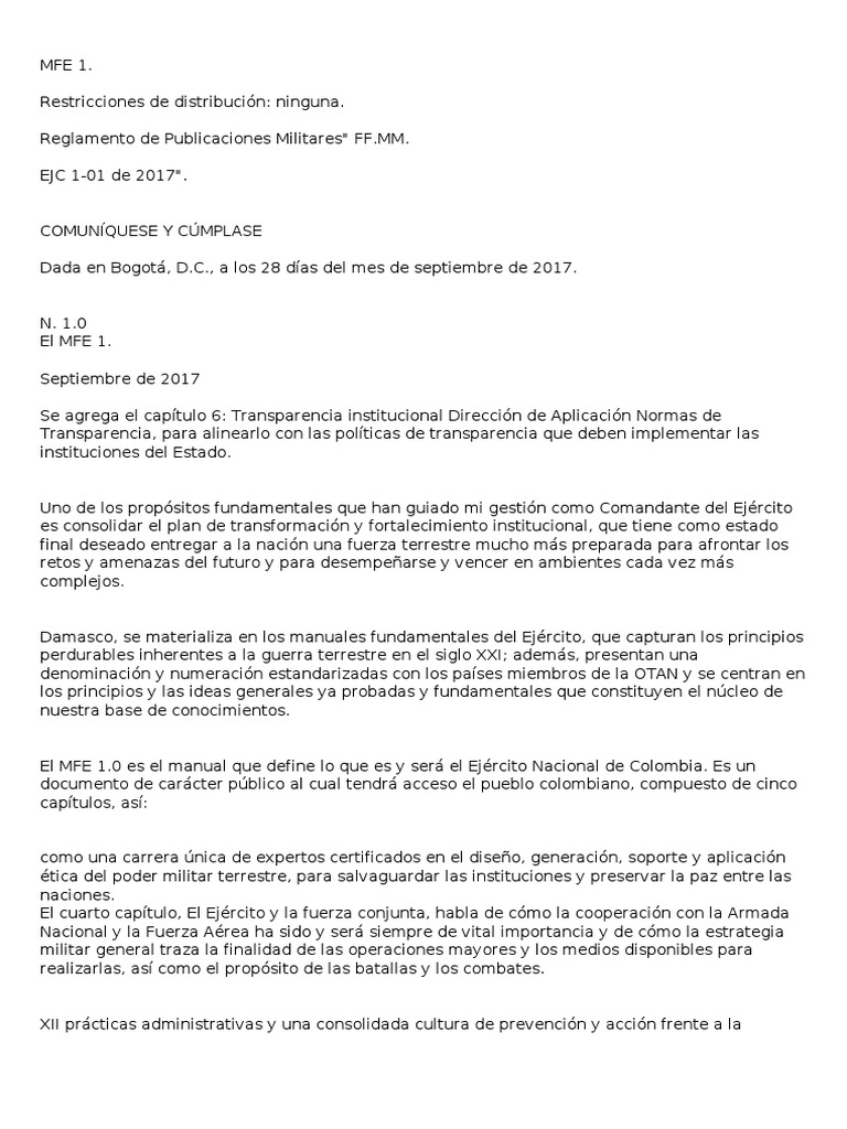 Ensayo Mfe | PDF | Militar | Colombia