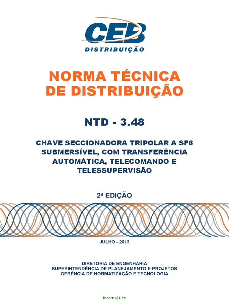 NTD 3.48 - Chave Seccionadora Tripolar sf6 Submersivel Telecomanadada - 2 Edio | PDF | Pressão ...