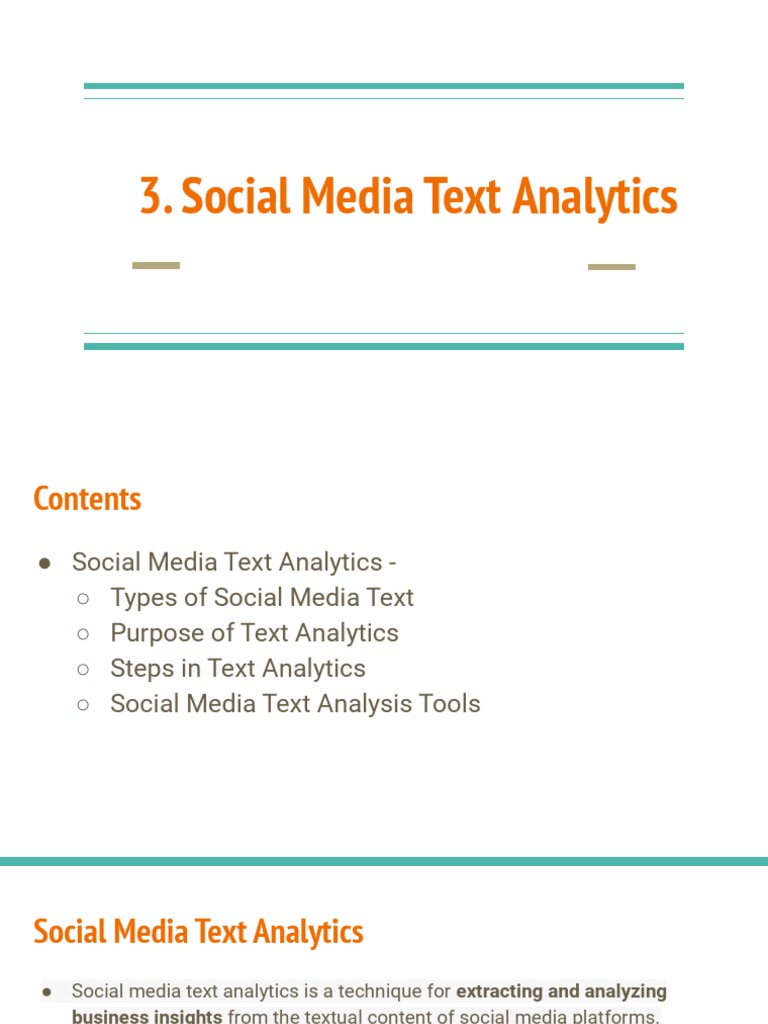 Social Media Text Analytics Overview | PDF | Analytics | Social Media
