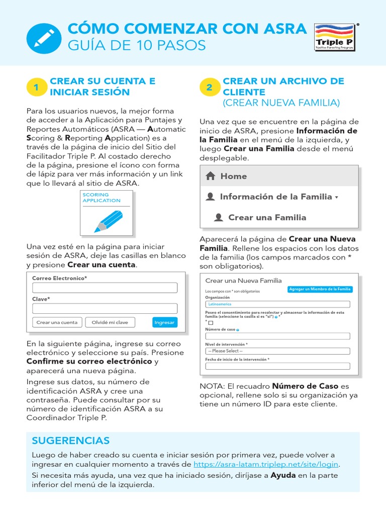 Guía para Crear Cuenta en ASRA | PDF | Cuestionario
