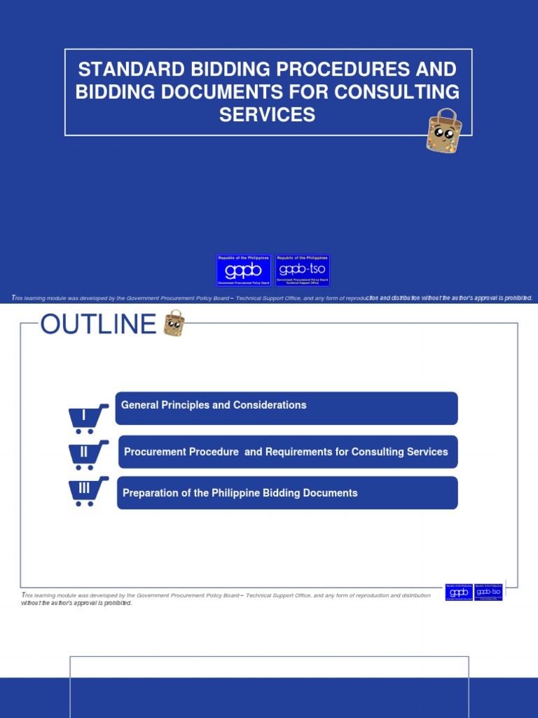 Standard Bidding Procedures for Consulting Services | PDF | Joint ...