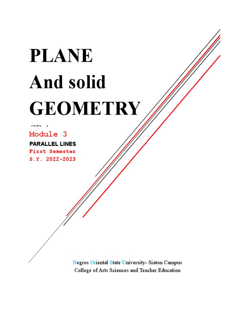 Parallel Lines Geometry Module | PDF | Triangle | Line (Geometry)