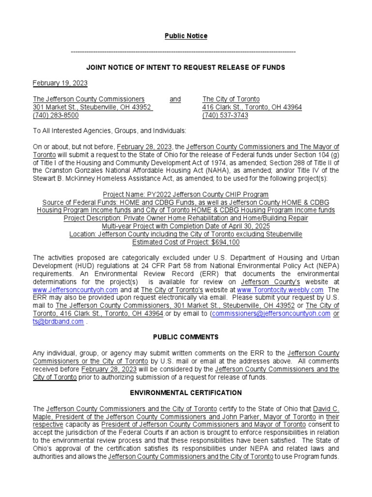 Public Notice | PDF | National Environmental Policy Act | Government