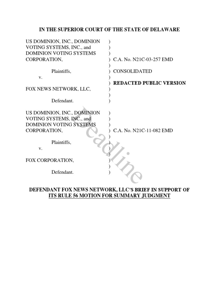 Redacted Public Version FNN Opening Brief in Dominion Case - With ...