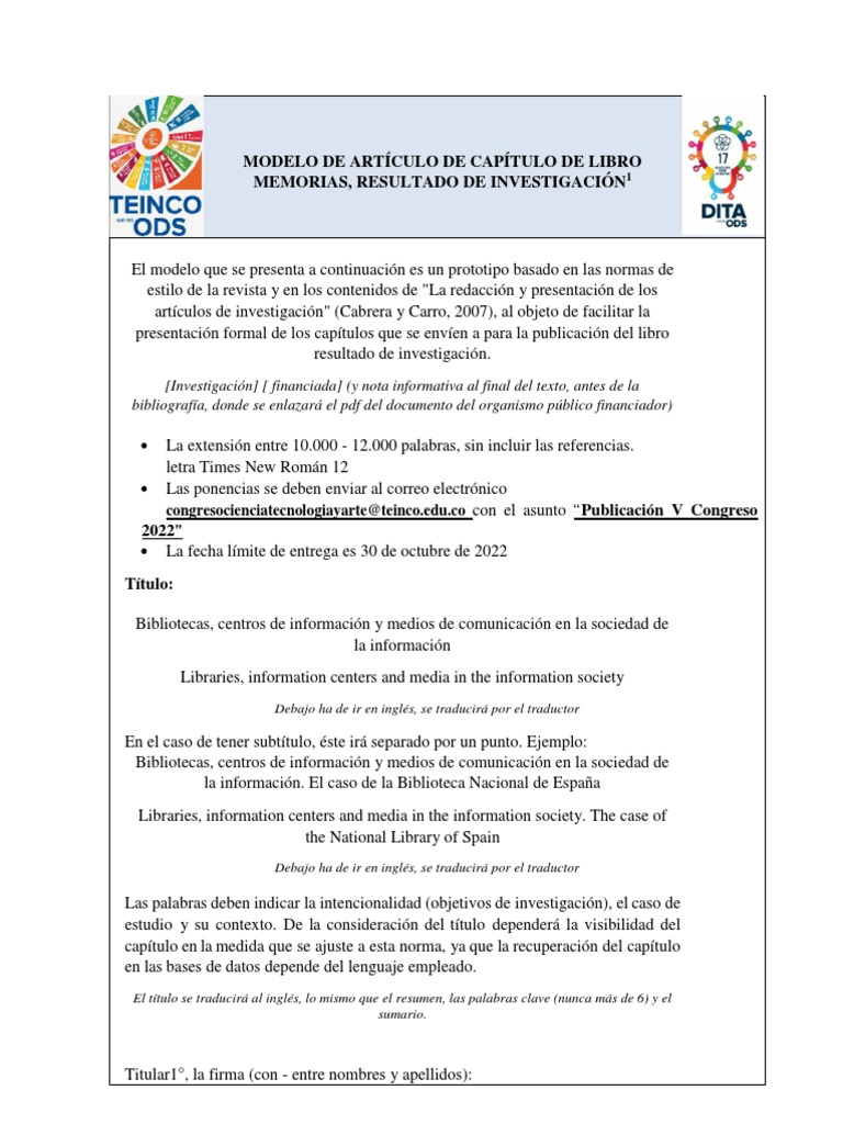 Formato de Artículo de Investigación 2023 - MFGG | PDF | Sumario ...