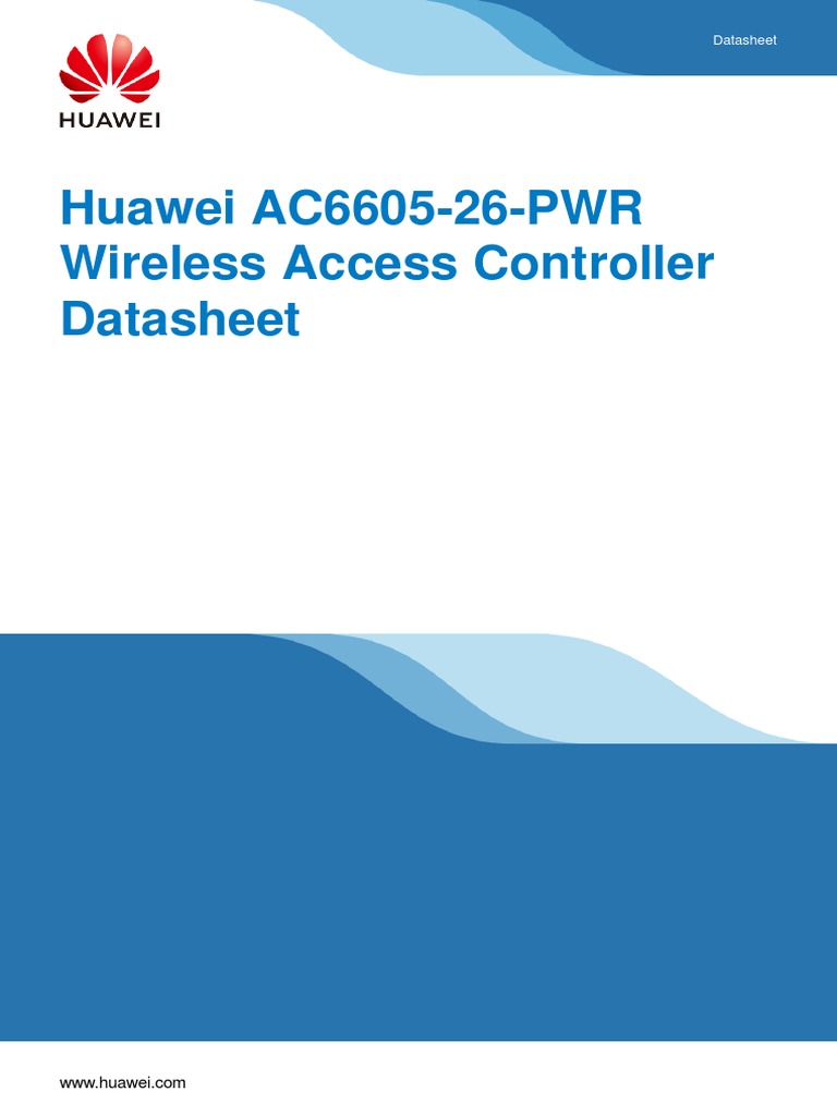 Huawei AC6605-26-PWR Wireless Access Controller Datasheet | PDF ...