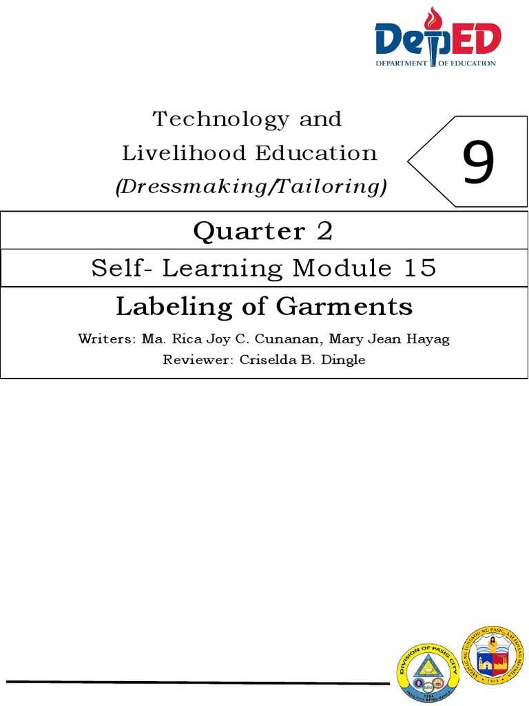 Tle Dressmaking9 Q2 M15 | PDF | Sewing | Brand