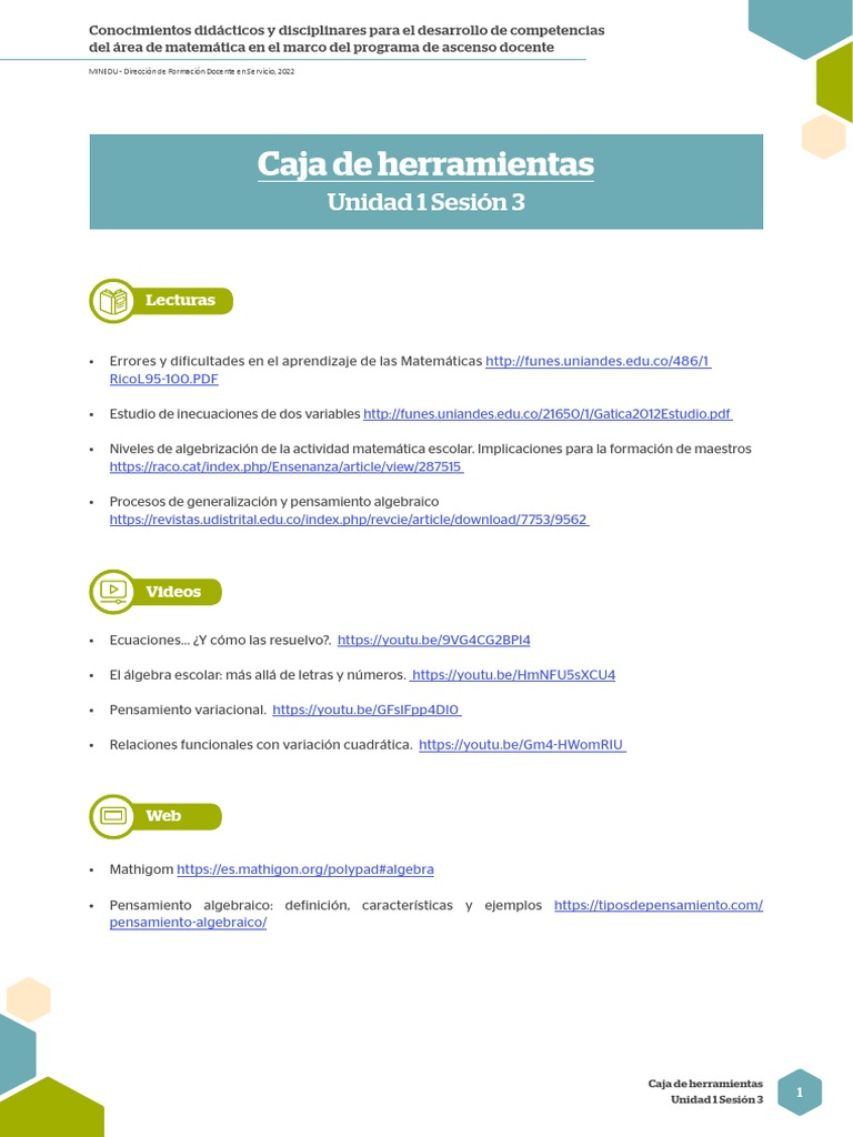 Sesión 3 - Caja de Herramientas | PDF